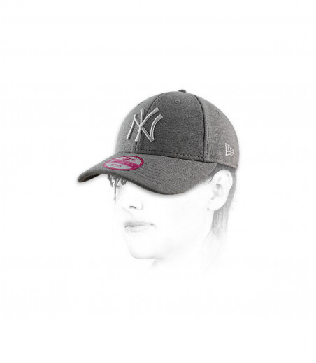 Women grey trucker cap - Womens jersey 9forty NY gray by New Era.