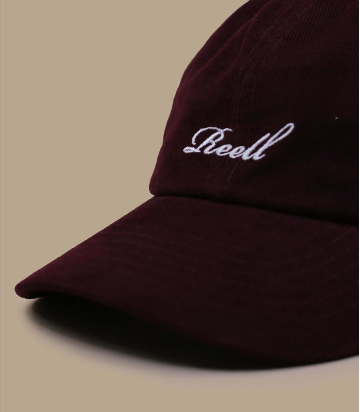 Bordeaux velvet baseball cap - Single Script Cap burgundy cord Reell ...